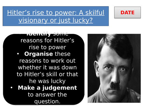 Introductory Lesson - Rise of Hitler | Teaching Resources