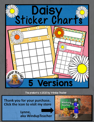 Spring Daisy Sticker Reward Charts - Positive Behavior Incentive Chart ...