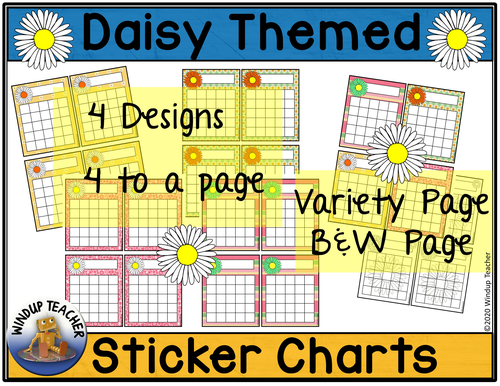 Spring Daisy Sticker Reward Charts - Positive Behavior Incentive Chart ...