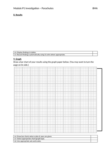 KS3 Science Parachute Practical - 7 Lessons, Lesson Plans, Worksheets ...