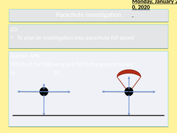 KS3 Science Parachute Practical - 7 Lessons, Lesson Plans, Worksheets ...