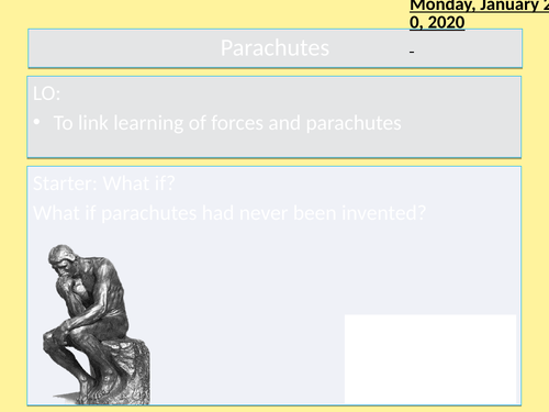 KS3 Science Parachute Practical - 7 Lessons, Lesson Plans, Worksheets ...