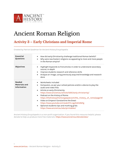 Ancient Roman Religion | Teaching Resources