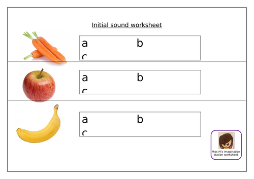 Initial letter sheet | Teaching Resources