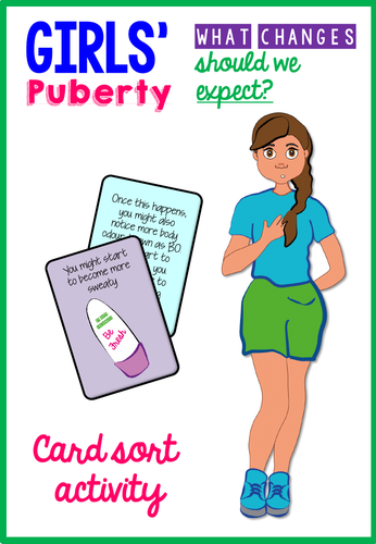 Girls' Puberty Card Sort | Teaching Resources