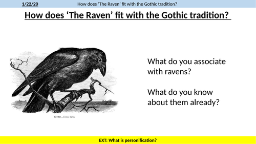 Unseen Poetry: The Raven | Teaching Resources