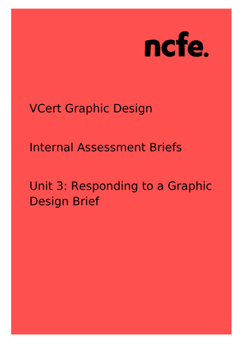 VCert Graphic Design Unit 3 | Teaching Resources