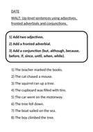 Up-leveling sentences (with adjectives, conjunctions and fronted ...