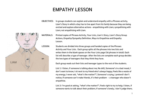 Empathy Group Activity and Lesson (UK) | Teaching Resources