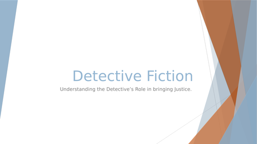 Reading Fiction: Detective/Crime Fiction SOL | Teaching Resources