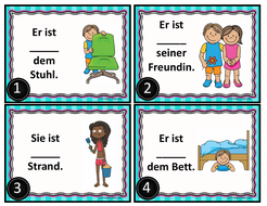 German Prepositions of Place Task Cards / Präpositionen | Teaching ...