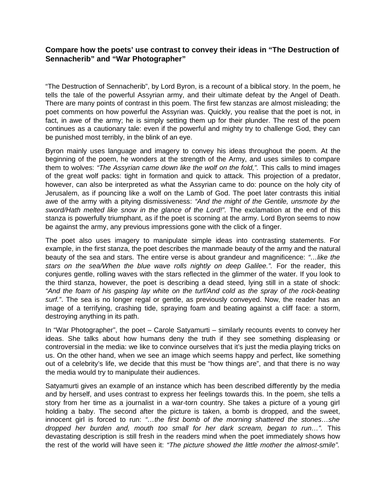 GCSE Edexcel Conflict Poetry Example Essays | Teaching Resources