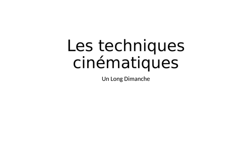 Un Long Dimanche de Fiancailles | Teaching Resources