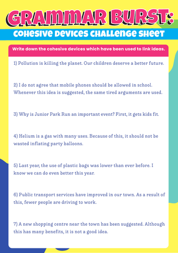 KS2 Cohesive Devices In Persuasive Writing - SPaG Teaching Pack And ...