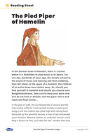 The Pied Piper Of Hamelin - KS2 Reading Comprehension And Story Writing ...