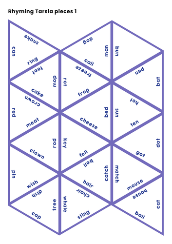 KS2 Grammar Game: Verb Synonym Tarsia Puzzle | Teaching Resources