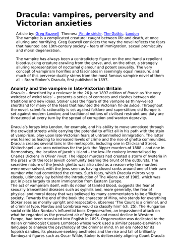 Dracula KS5 | Teaching Resources