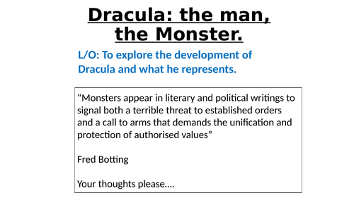 Dracula KS5 | Teaching Resources