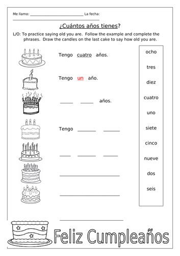 SPANISH - How old are you? - ¿Cuántos años tienes? | Teaching Resources