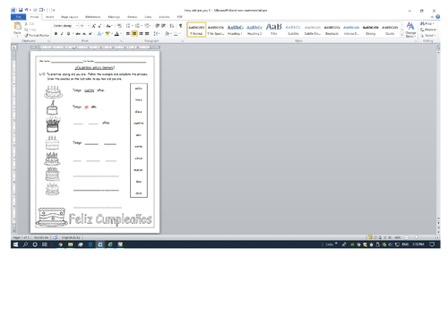 SPANISH - How old are you? - ¿Cuántos años tienes? | Teaching Resources