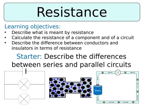 KS3 ~ Year 8 ~ Resistance | Teaching Resources
