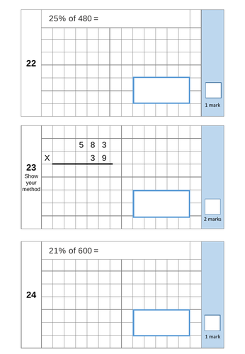SATS Arithmetic Test | Teaching Resources