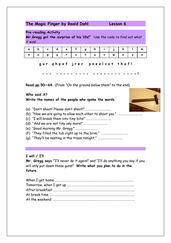 The Magic Finger by Roald Dahl. A resource for EAL / ESL learners ...