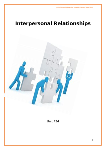 Interpersonal Relationships Module Task Booklet. Level 1 Employability ...