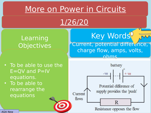 AQA P2 - Electricity - 13+ Lessons | Teaching Resources