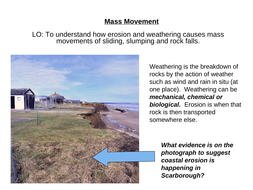 coastal mass movement ; Holbeck Hall | Teaching Resources