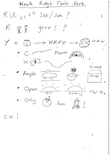 Hawk Ridge Farm Park text map | Teaching Resources