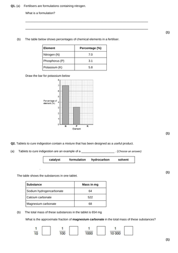 AQA Trilogy Chemical Analysis - Pure Substances and Formulations ...