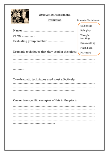 Drama WW2 Evacuation SOL-KS3 | Teaching Resources