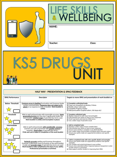 Drugs Education KS5 Work Book | Teaching Resources