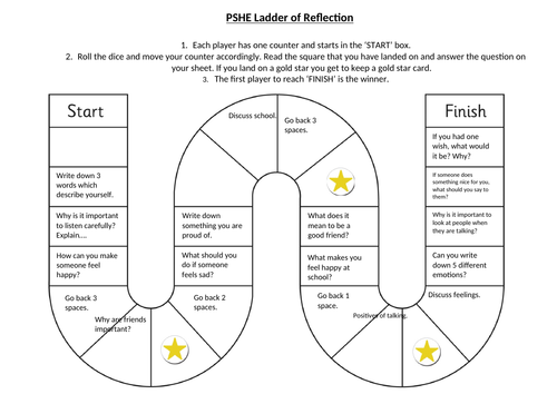 PSHE Ladder of Reflection board game | Teaching Resources PSHE Ladder of Reflection board game | Teaching Resources