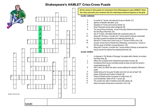 HAMLET PUZZLES | Teaching Resources
