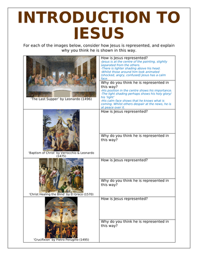 Introducing Jesus - Representations of Jesus! | Teaching Resources