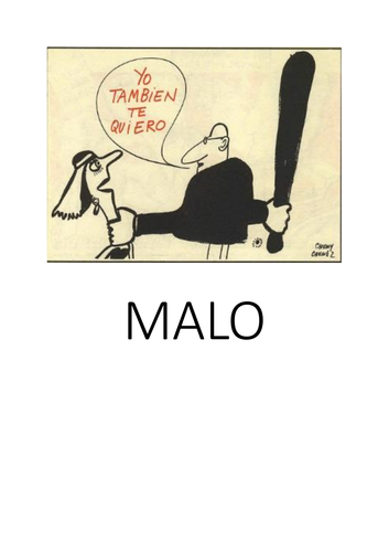 MALO ( domestic violence/ violencia de género) Spanish A level ...