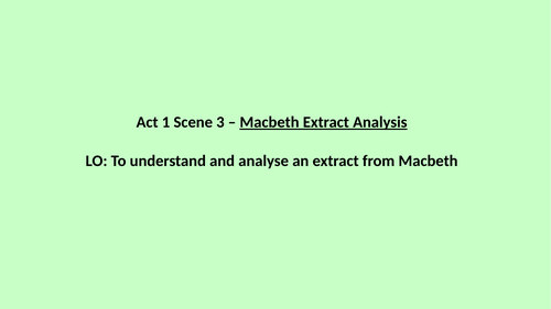 Macbeth - Macbeth and Lady Macbeth Analysis | Teaching Resources