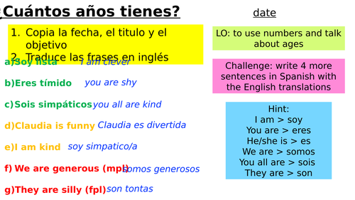 Year 7 Spanish - Viva 1 - Module 1 Mi Vida | Teaching Resources