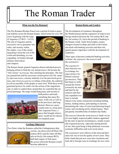 Roman Economy and Trade | Teaching Resources