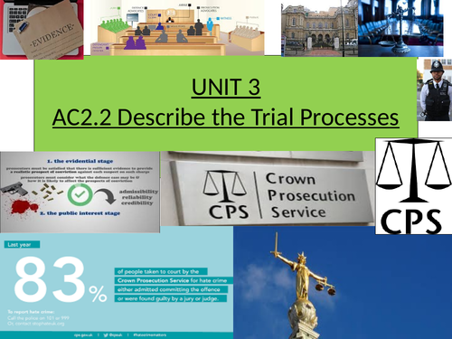 Criminology (NEW SPEC)Unit 3-AC2.2: Describe the Trial Processes-Lesson &Booklet | Teaching ...
