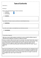 Conformity - Types and Explanations | Teaching Resources