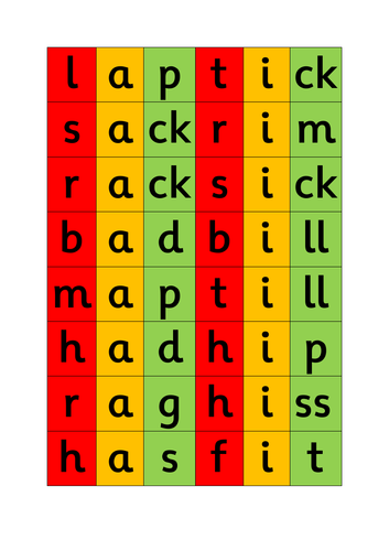 Traffic Light Words - Phase 2 segmenting and blending | Teaching Resources