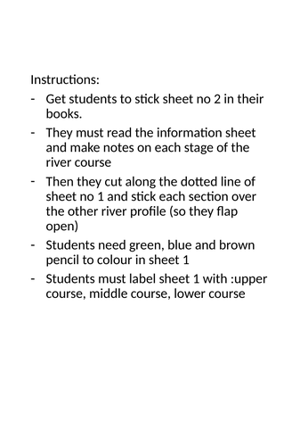 RIVERS - RIVER PROFILE AND FLUVIAL PROCESSES | Teaching Resources