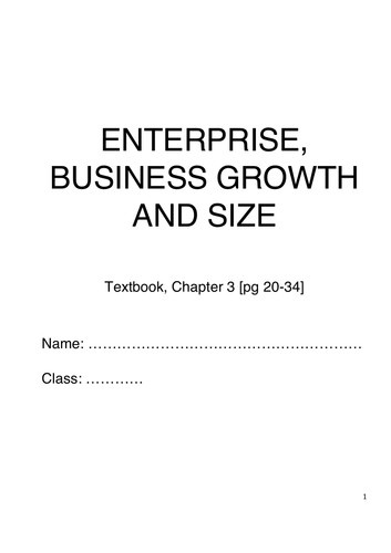 Enterprise Business Growth and Size_ | Teaching Resources