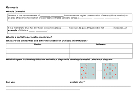 KS4 osmosis low ability | Teaching Resources