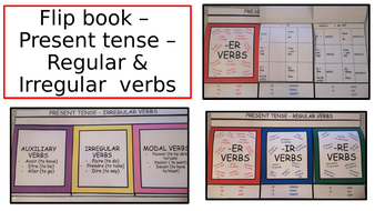 Flip book - French Present tense - Regular and Irregular verbs ...