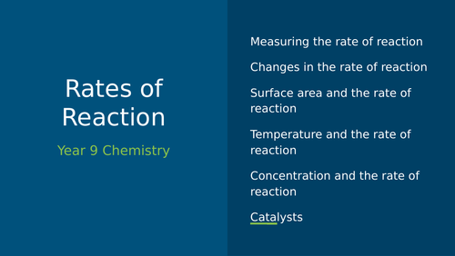 Rate of reaction KS3 full scheme and resources | Teaching Resources