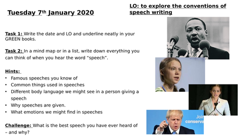 Year 7 speeches intro and MLK - lessons 1 and 2 | Teaching Resources
